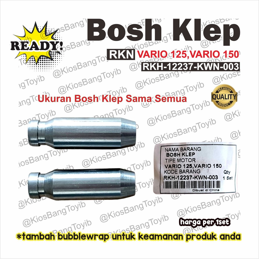 Jual Bos Bosh Klep Honda Vario 125 / Vario 150 RKH-12237-KWN-003 (RKN ...