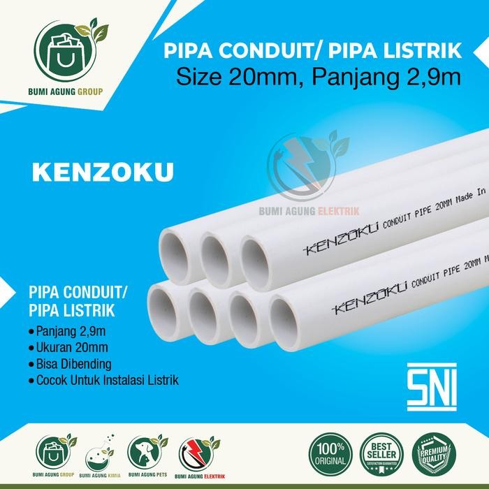 Jual Pipa Conduit 20mm KENZOKU Konduit 20 mm Listrik 2.9m 2.9 mirip ...