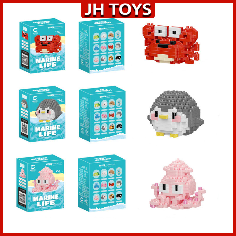 Jual JH TOYS Mainan Anak Perempuan Bricks Kehidupan Laut ikan Paus ...