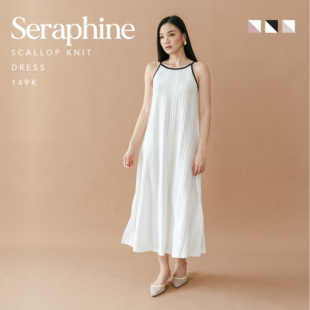 Jual Seraphine Scallop Knit Dress -- Ocha Wear | Mom Collection ...