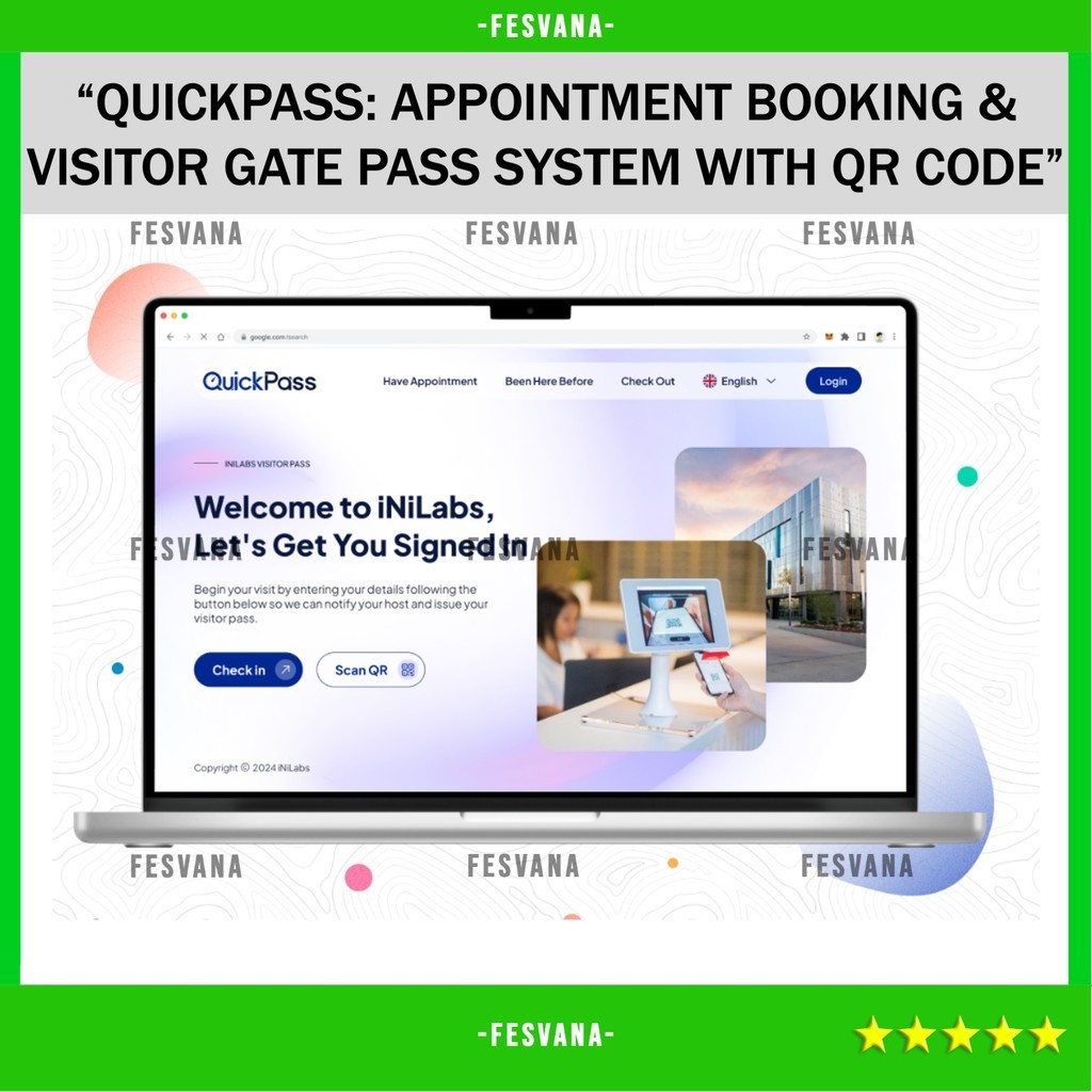 Jual SOURCE CODE APLIKASI WEB QUICKPASS: APPOINTMENT BOOKING & VISITOR ...