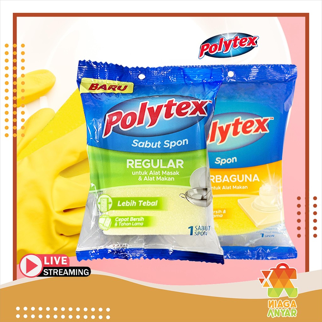 Jual Polytex Spon Serbaguna / Spons Sponge Cuci Piring / Spons Cuci ...
