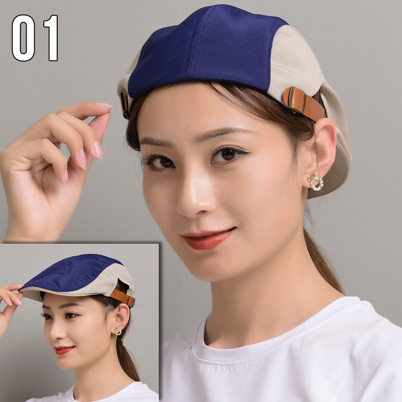 Jual Men Women ef Work Hat Waiter Kit en Cake Shop Beret Cap Canvas ...