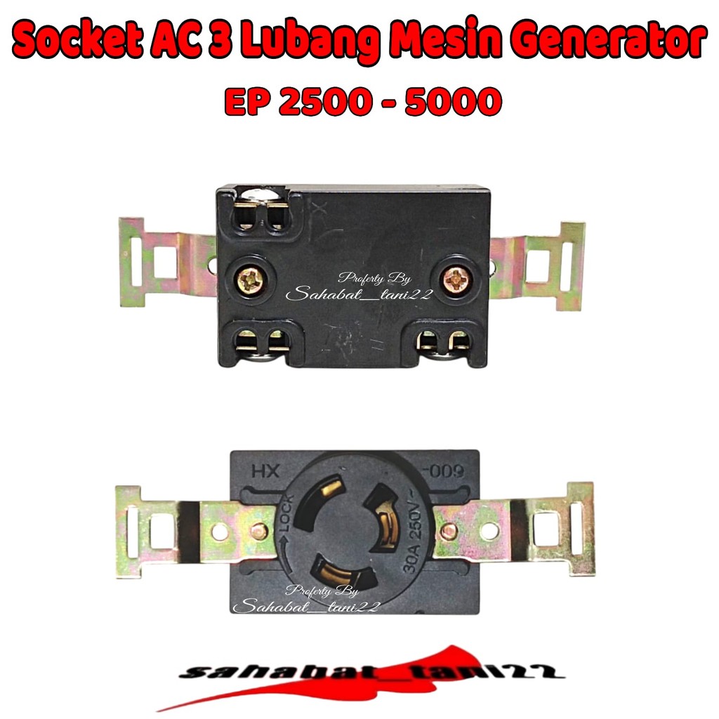 Jual Soket Plug AC Terminal steker colokan dudukan genset ET950 dan ...