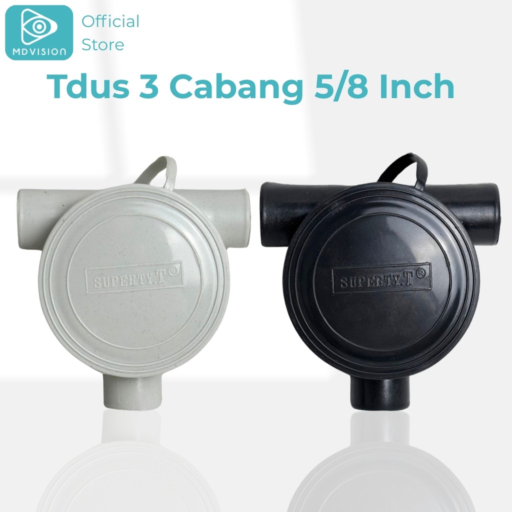 Jual T Dus 5/8 Inch 3 Cabang Hitam / Putih – Box Sambungan Pipa Listrik ...