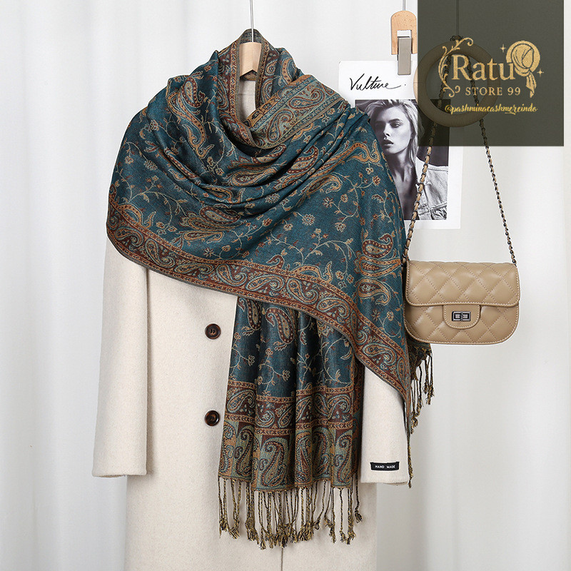 Jual (BY RATU) Pashmina Kashmir Turki Gaya Etnik Vintage Rumbai ...