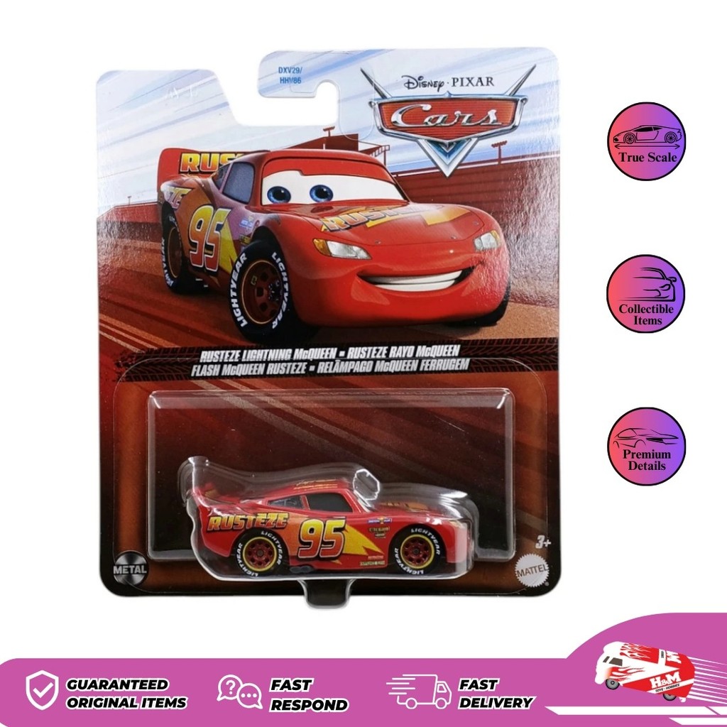 Jual Diecast Cars Disney Pixar Rusteze Lightning McQueen - Mattel - DXV29 | Shopee Indonesia