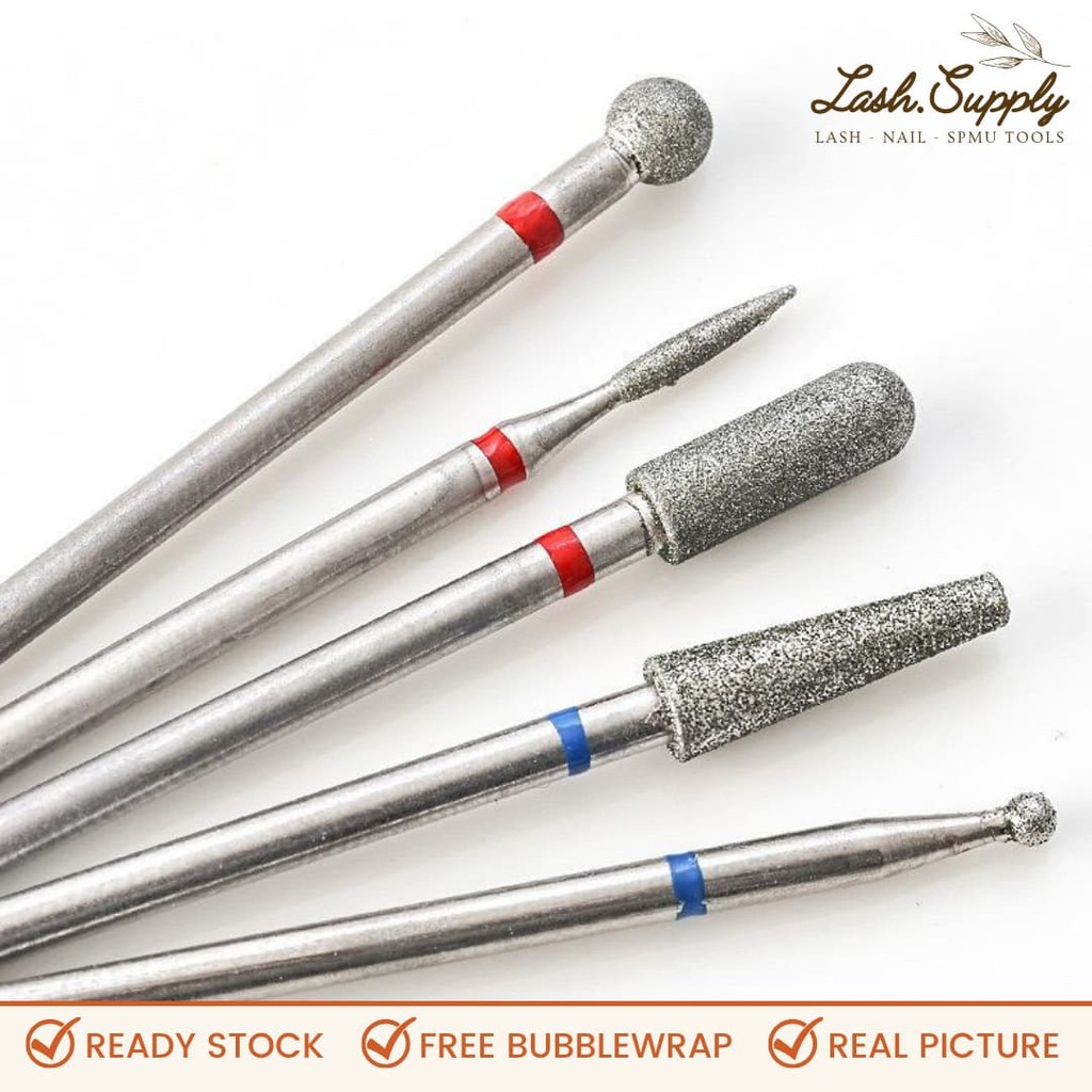 Jual DIAMOND NAIL BITS Russian Manicure Pedicure Drill Cuticle Ball ...
