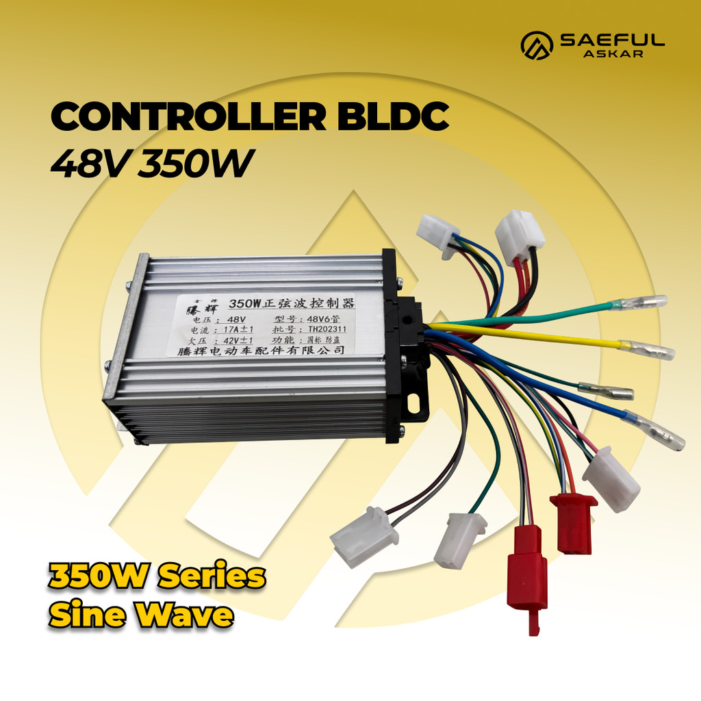 Jual Controller ECU 48V 350W 17A Sinus BLDC Kontroler Sepeda Listrik ...