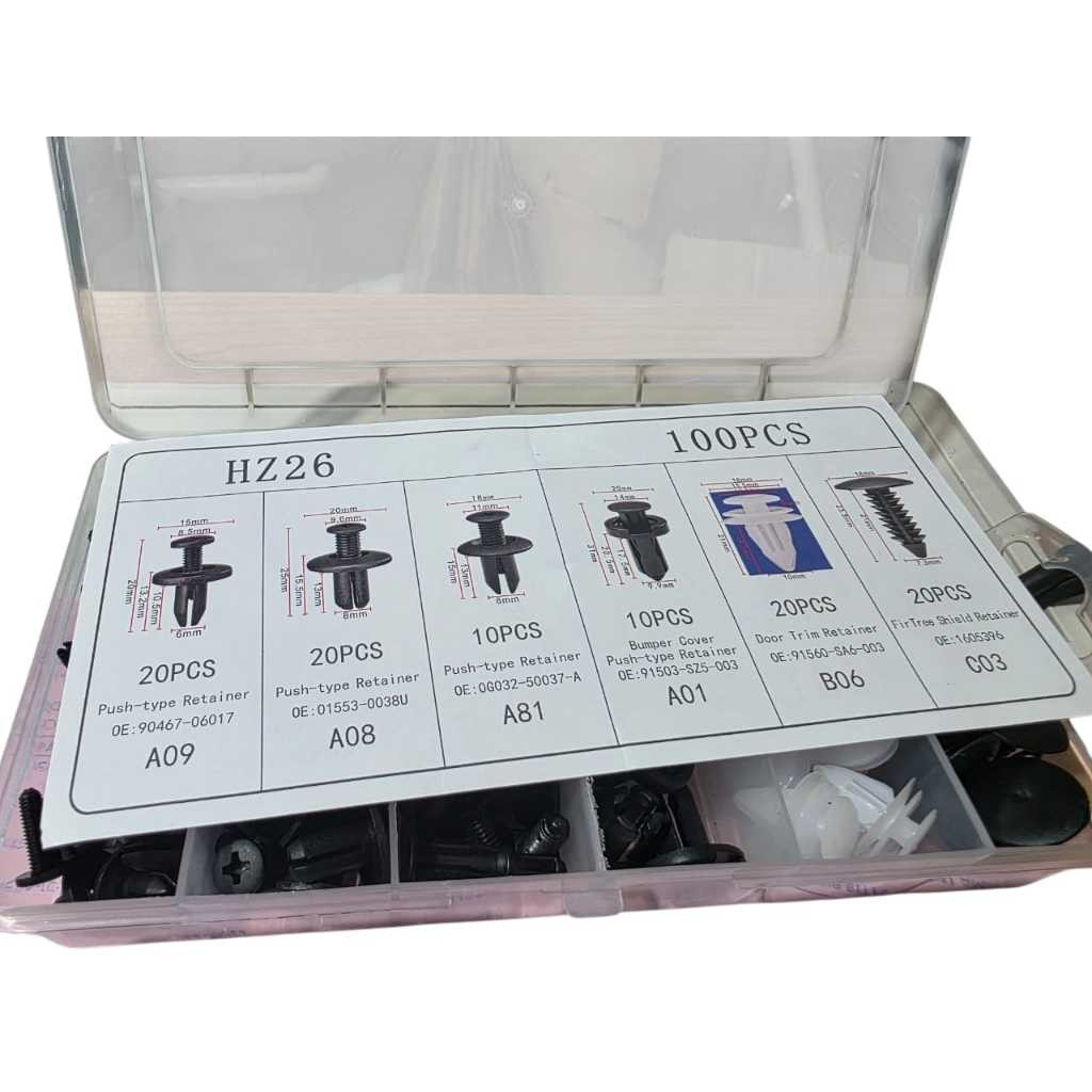 Jual Baut Rivet Mobil 100PCS Universal/Clip Trim Kit Mobil/Car Push Pin ...