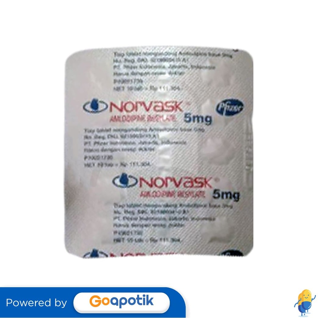 Jual Norvask 5 Mg Blister 10 Tablet | Shopee Indonesia
