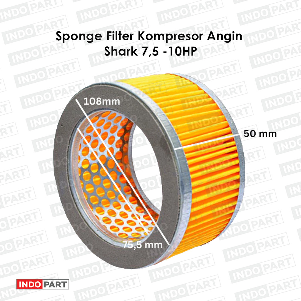 Jual Sponge Filter Kompresor Angin Shark 7.5 - 10 HP | Saringan Udara ...