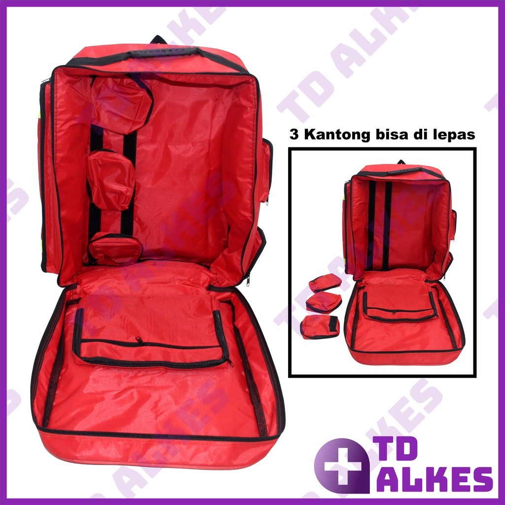 Jual Tas Ransel Emergency Kit Bag PMI P3K Firts Aids Gendong Medis ...