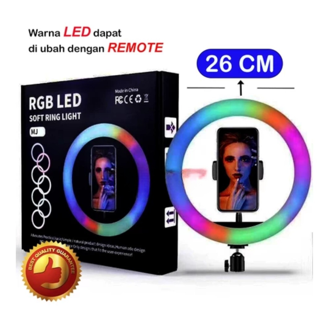 Jual CSJ Ring Light 26 Cm Selfie Livestream and Tiktok With 3 colour ...