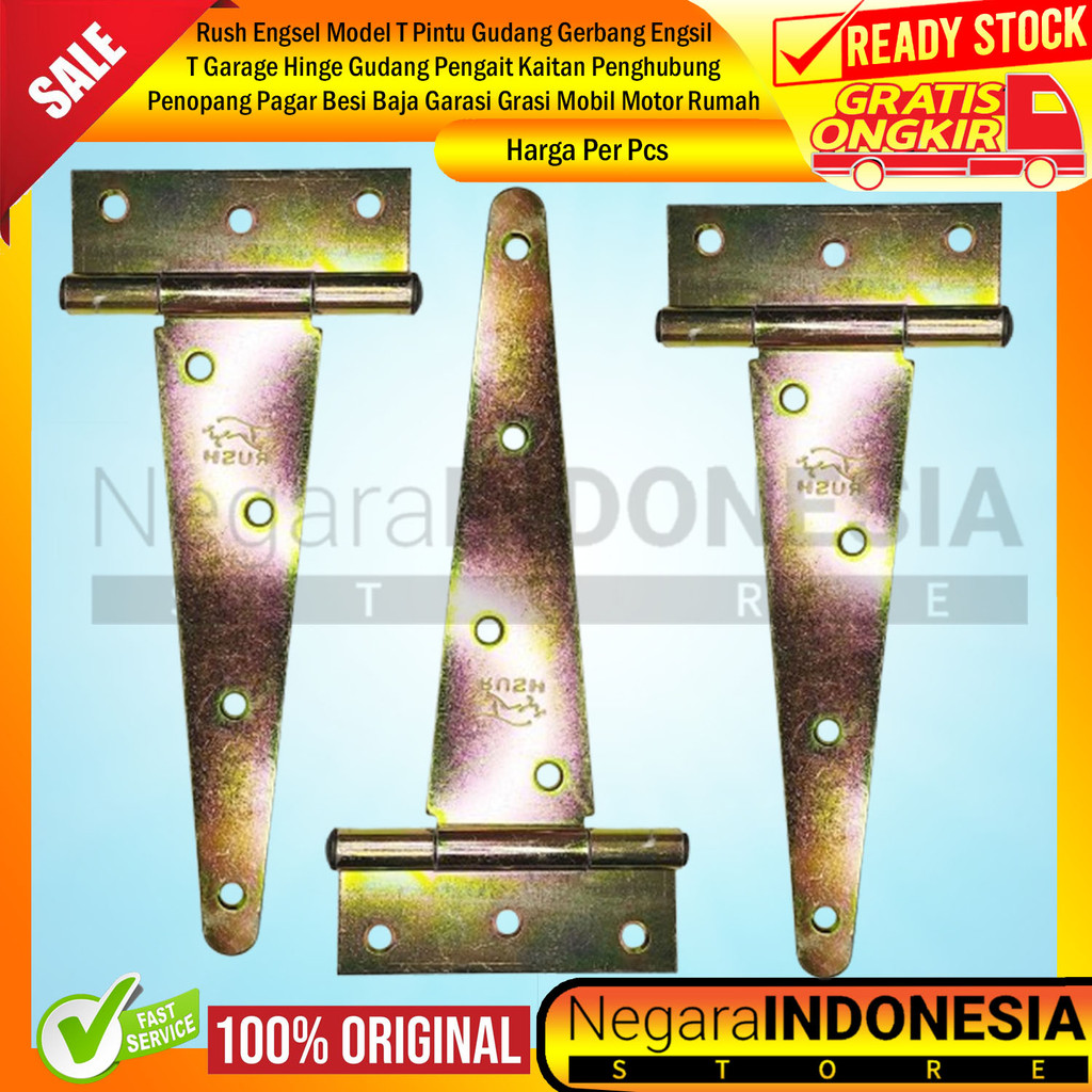 Jual Rush Engsel Model T Pintu Gerbang Gudang Garage Hinge T Type ...