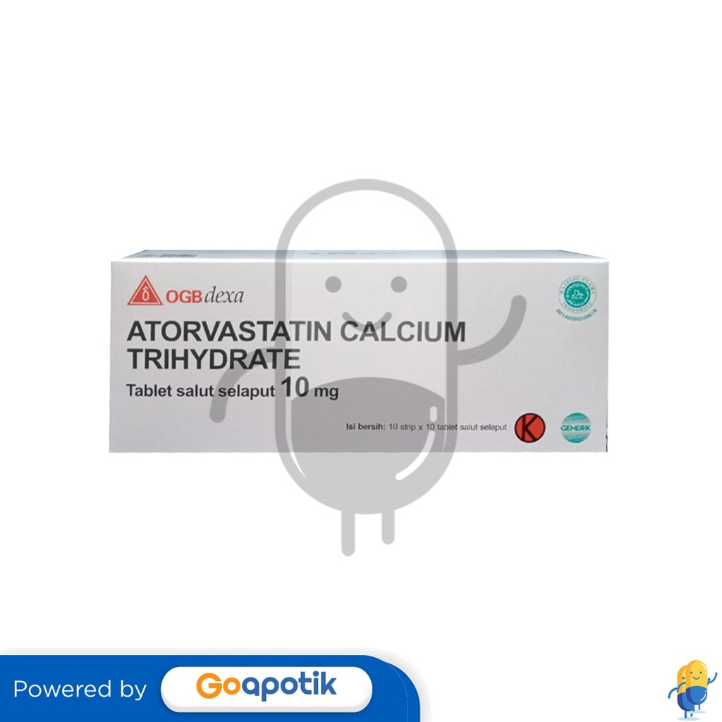 Jual Atorvastatin Calcium Trihydrate Ogb Dexa Medica 10 Mg Box 100 ...