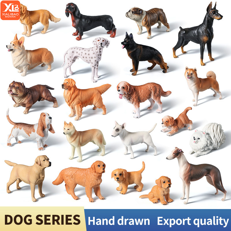 Jual Farm Dog Animals Model Husky German Shepherd Saint Bernard Action ...