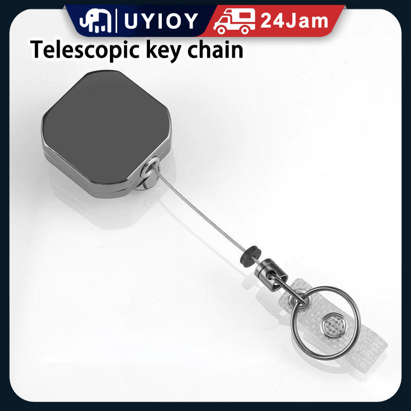 Jual Heavy Duty Metal Retractable Keychain / ID Card Clip / Reels Clip ...