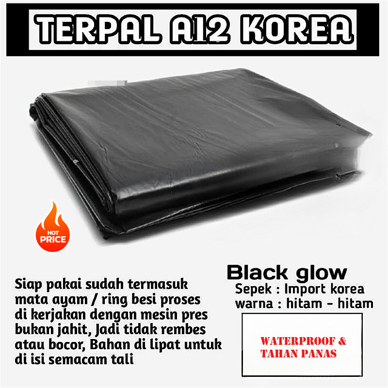Jual terpal korea warna hitam hitam ukuran 4x6 meter waterproof ...