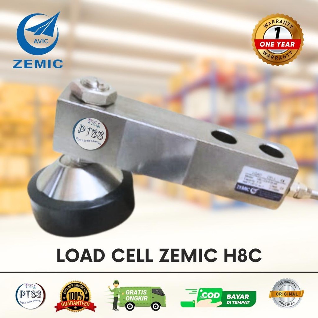 Jual load cell batang Shear beam 500kg / zemic loadcell h8c 500kg ...