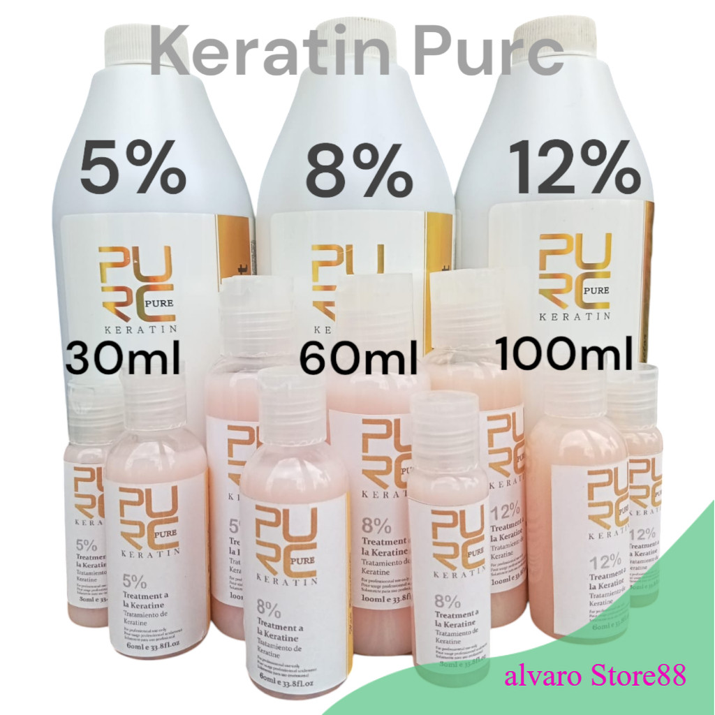Jual Pelurus Rambut Keratin PURC Rambut 5% 8% 12% Treatment Smoothing ...
