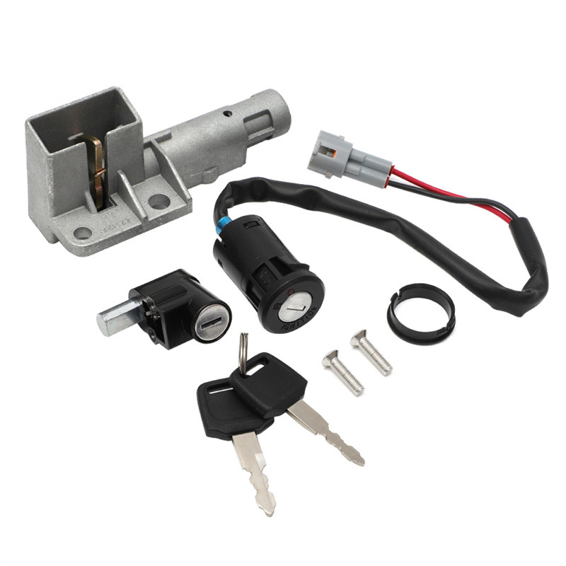 Jual Motor Bike Plug and Play Ignition Swit Seat Three Lock Keys Set ...
