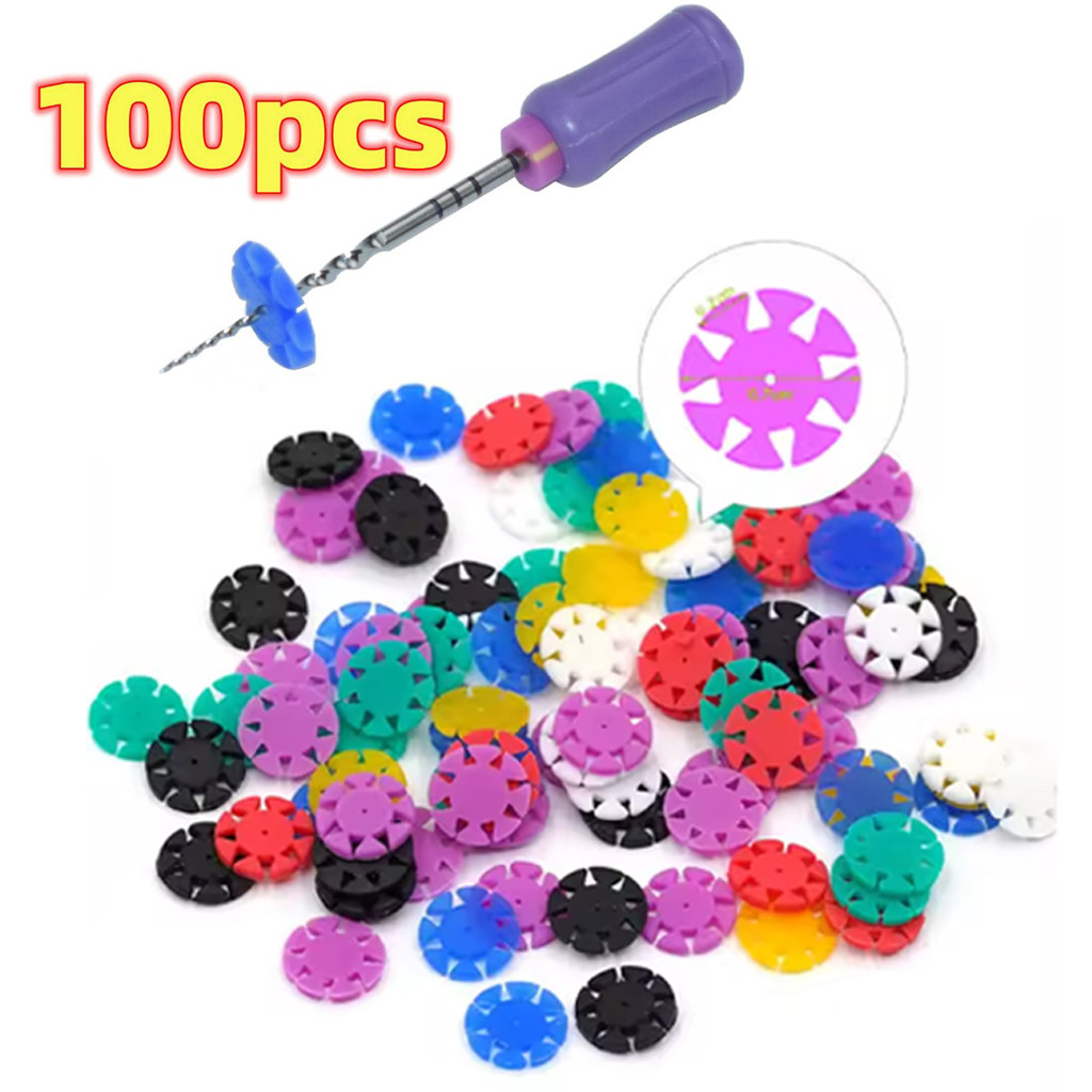 Jual 100pcs/pack Dental Endo File Stoppers Root Canal Rotary File ...