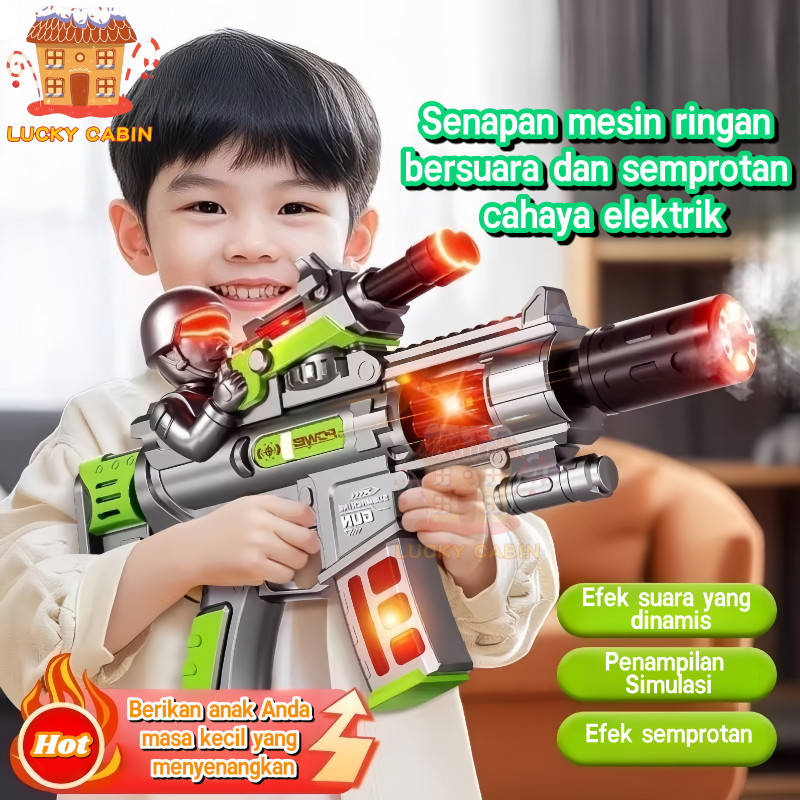 Jual Lucky Cabin Pistol Mainan Listrik Bersuara Dan Ringan Senapan ...
