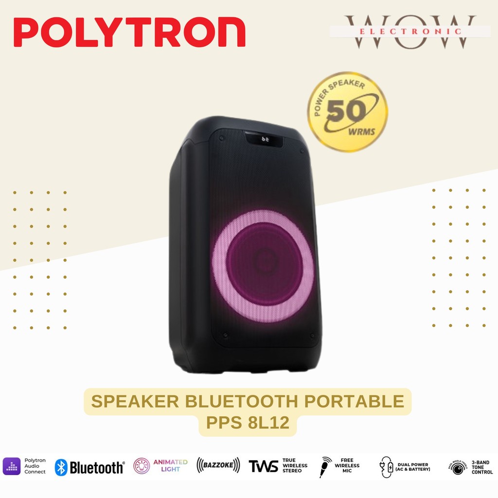 Jual POLYTRON SPEAKER BLUETOOTH PARTY KARAOKE PORTABLE WIRELESS PPS ...