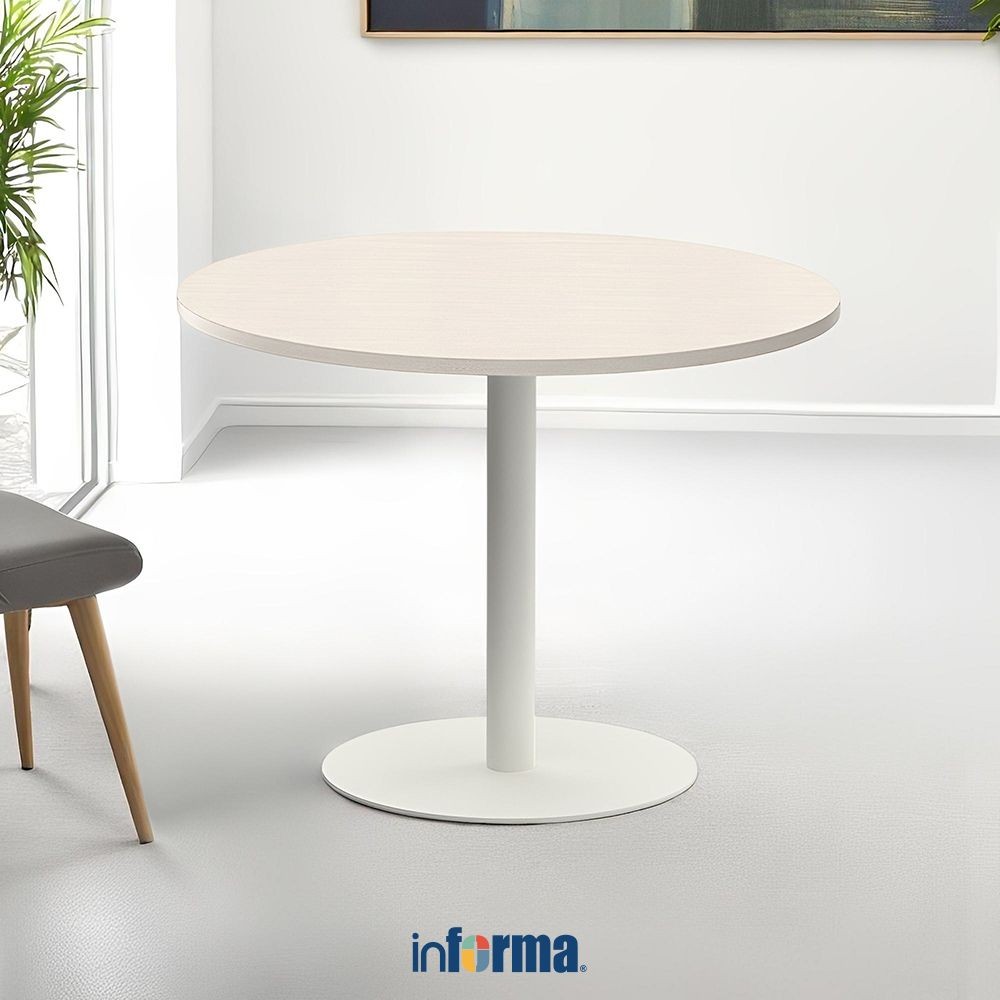 Jual Informa Sieben Meja Rapat Round Iw - Krem Meeting Table Meja Kerja ...