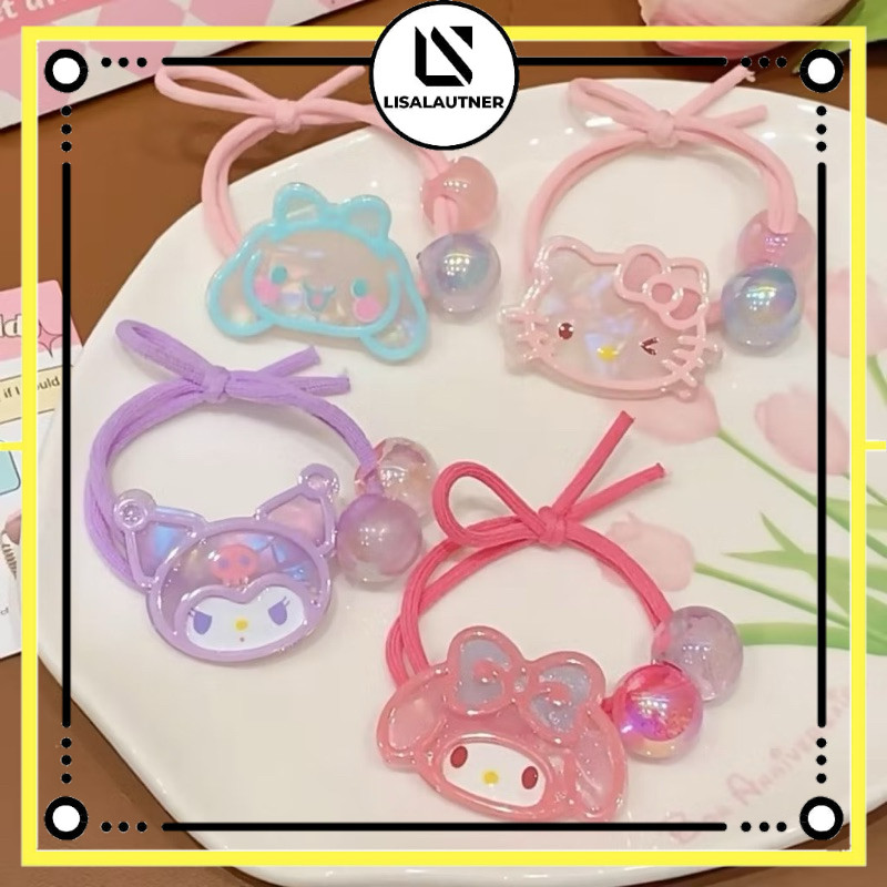 Jual Ikat rambut anak karakter lucu kunciran rambut anak sanrio kuromi ...