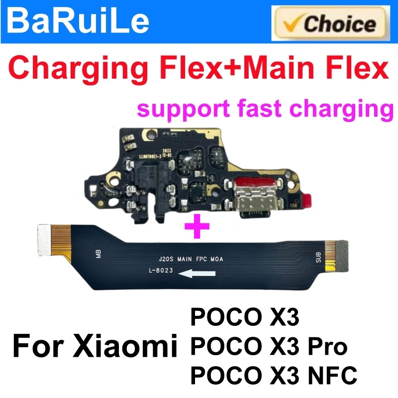 Jual BaRuiLe Main Motherboard Connector Flex Cable For Xiaomi POCO X3 ...