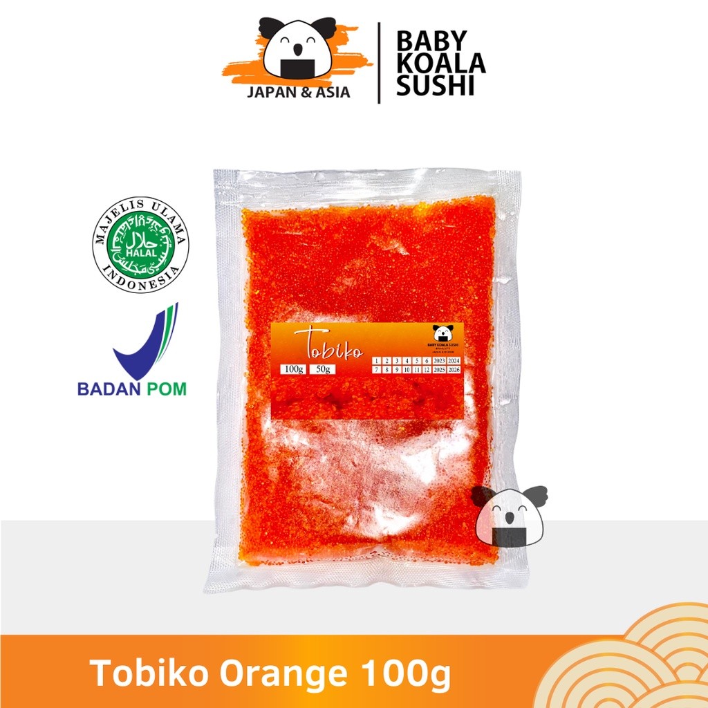 Jual TOBIKO Premium Orange 100 g Halal │ Telur Ikan Terbang Oren ...