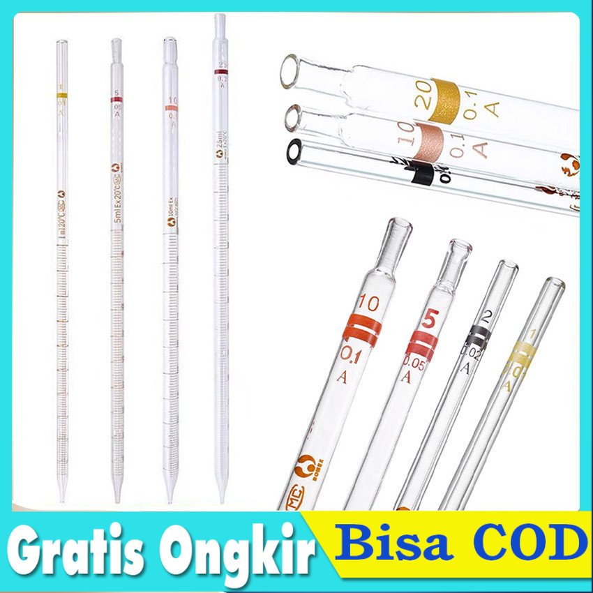 Jual Pipette Ukur Kaca / Measuring Pipette Glass 5ml/10ml - Alat Ukur ...