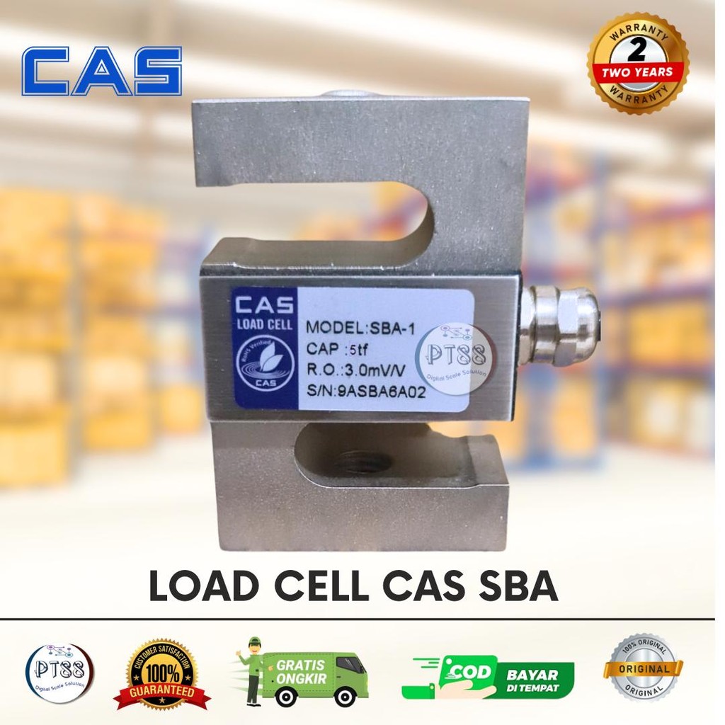 Jual LOAD CELL TARIK BATCHING PLANT CAS SBA TYPE S 5TON / CAS SBA 5TON ...