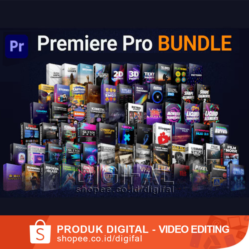 Jual Premier Pro Video Editing Pack Ultimate, Presets, Color Grading ...