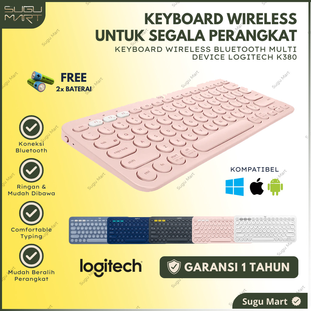 Jual Logitech K380 Keyboard Usb Wireless Bluetooth Multi-Device ...