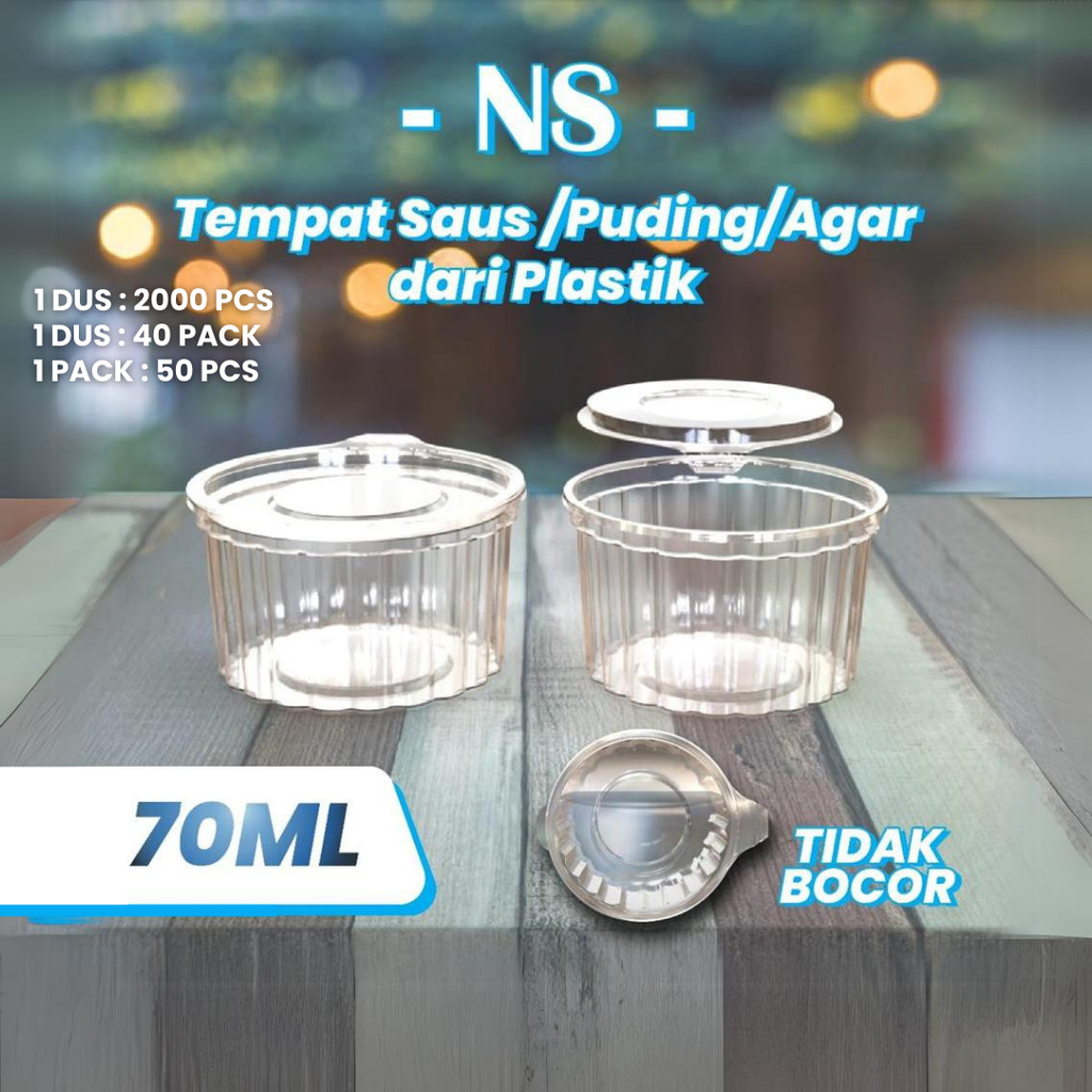 Jual CUP PUDING NS dan TEN TEN UKURAN 70 ML / PUDING BAHAN PET / CUP ...