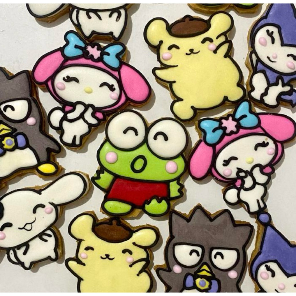 Jual Sanrio Melody Hello Kitty Pompompurin Cookies Character - Sugar ...