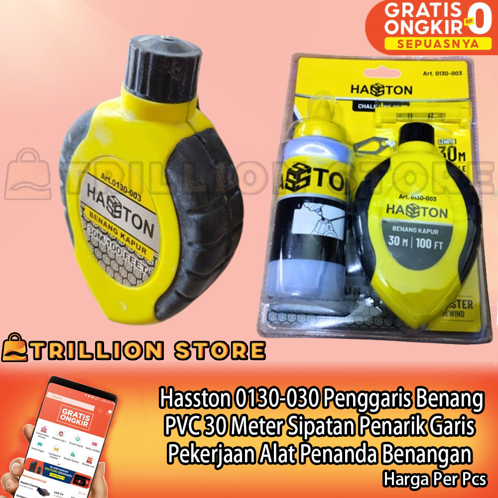 Jual Hasston 0130-030 Alat Penarik Garis PVC 30 Meter Benangan Sipatan ...
