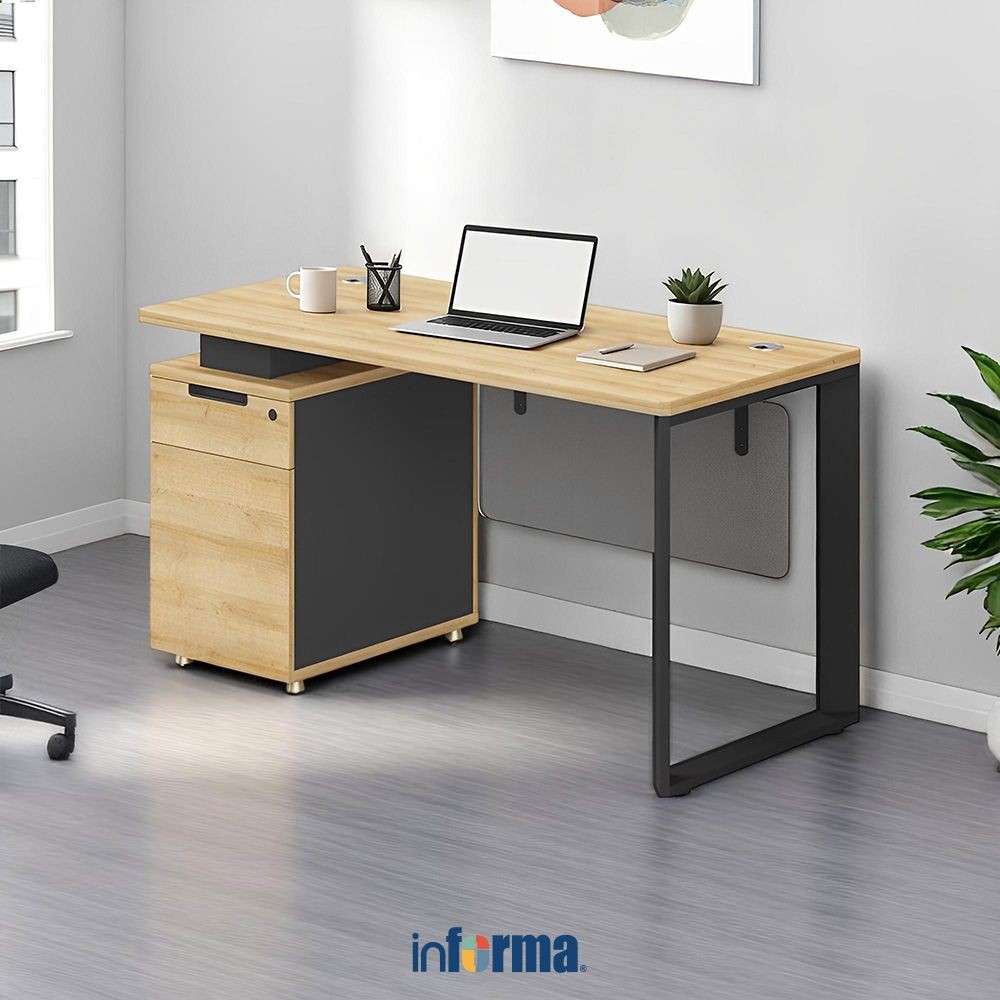 Jual Informa Maine Meja Kantor 120X60X75 cm - Cokelat Office Table ...