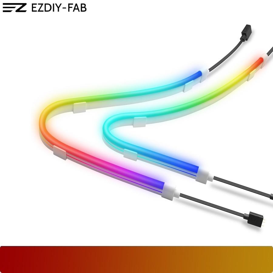 Jual EZDIY Premium PC ARGB NEON LED STRIPS-2x 400mm and Mounting Clip ...