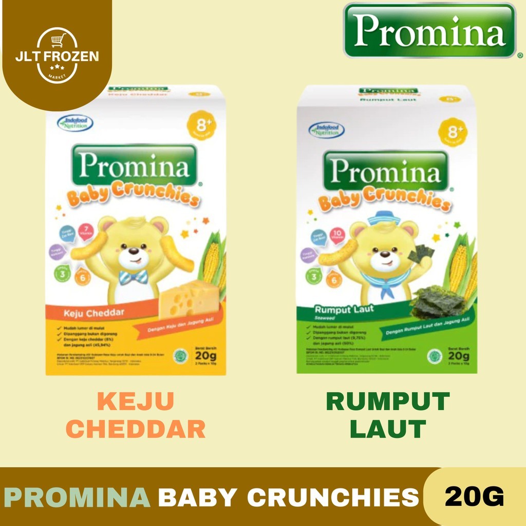 Jual Promina Baby Crunchies 20g - Keju Cheddar - Rumput Laut / Promina ...