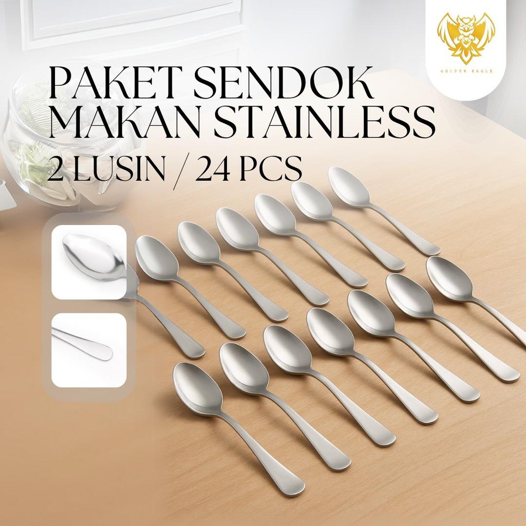 Jual JSS - Paket 4 Pack Sendok Makan Isi 24 PCS Sendok Makan Bahan ...