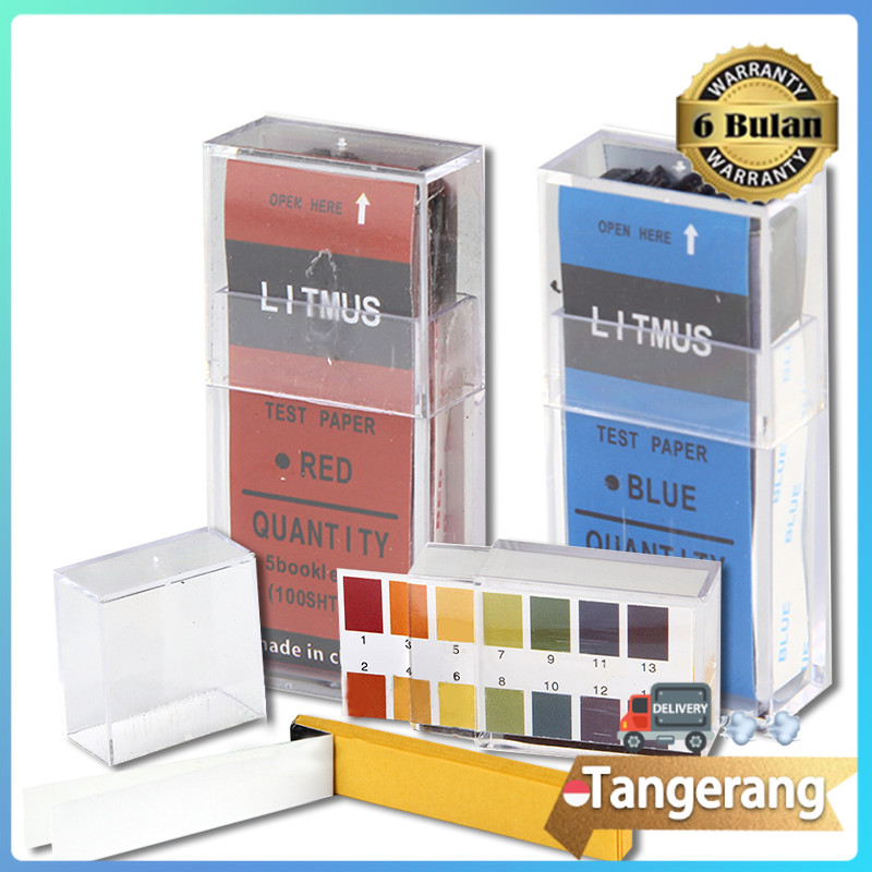 Jual 100Pcs Kertas Lakmus / Indikator Basa / Litmus Paper Merah Biru ...