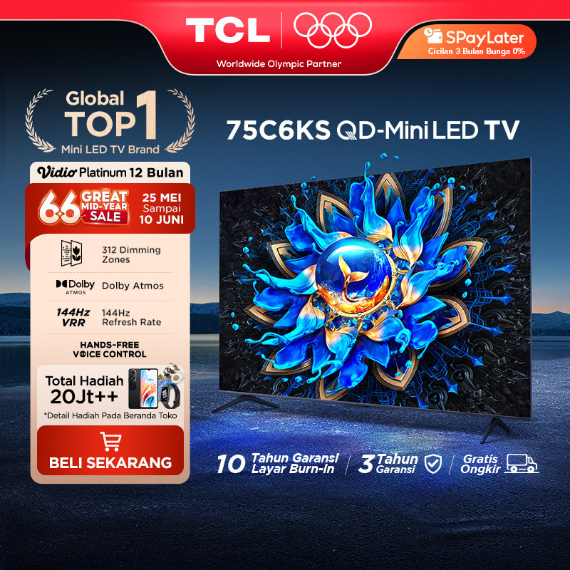 Jual [4K Quantum Dot Mini LED TV] TCL 75 Inch C6KS - High HDR ...