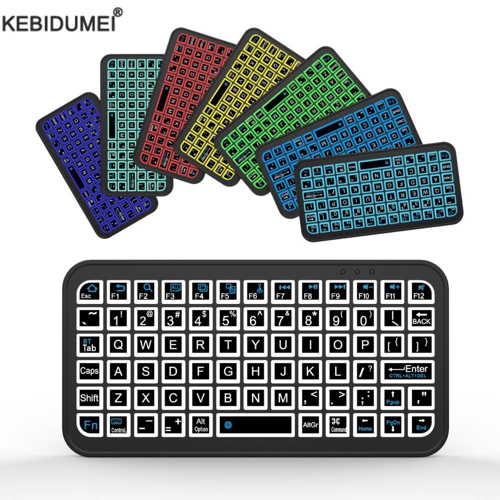 Jual Wireless Mini Keyboard Backlight Bluetooth 5.2 Keyboard English ...