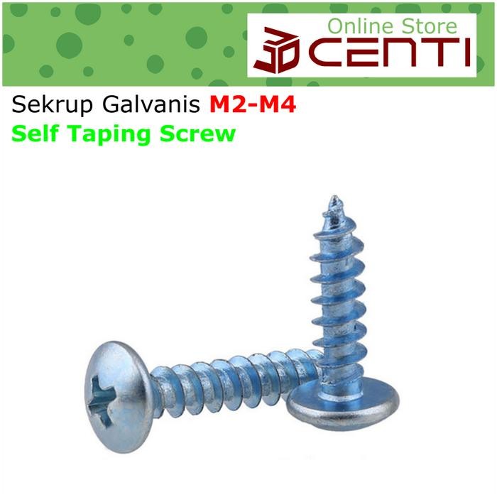 Jual Self Tapping Screw Sekrup Skrup Round PH M2 M2.5 M3 M4 Pan head ...