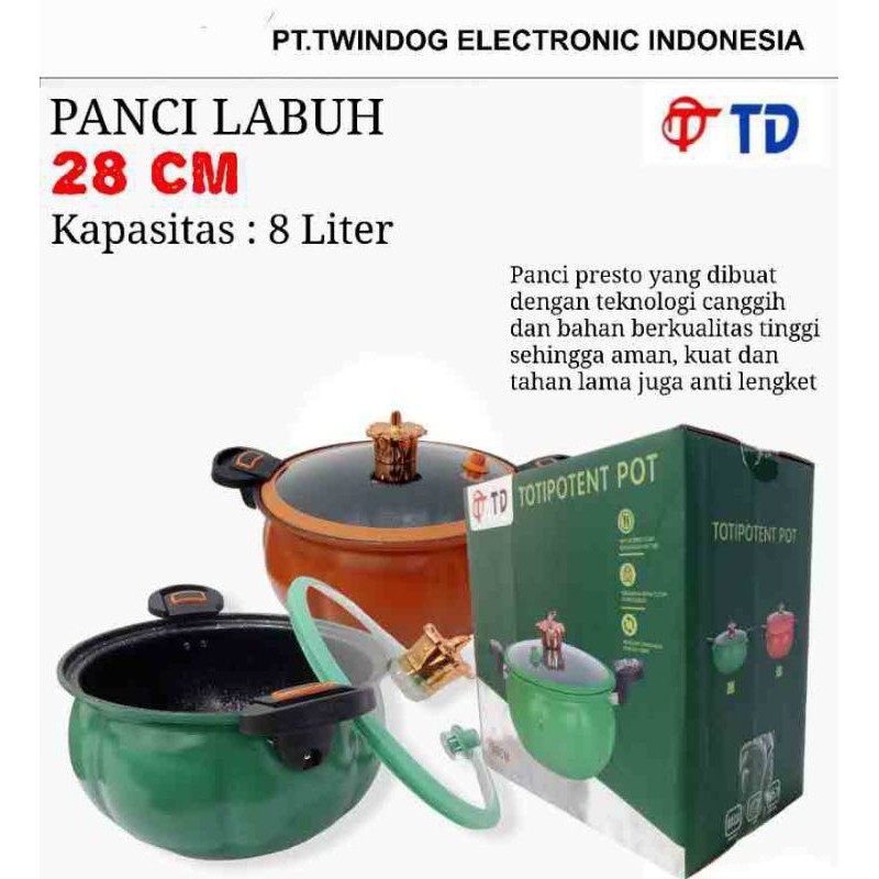 Jual PANCI PRESTO MODEL LABU BESAR KAPASITAS 8LITER DIAMETER 28CM ...