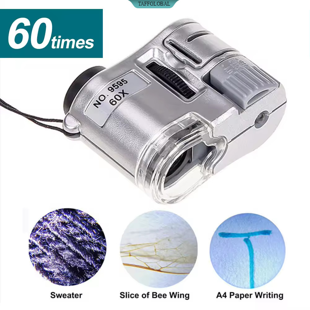 Jual Mikroskop Portable Handheld Microscope 60x with LED - 9595 ...
